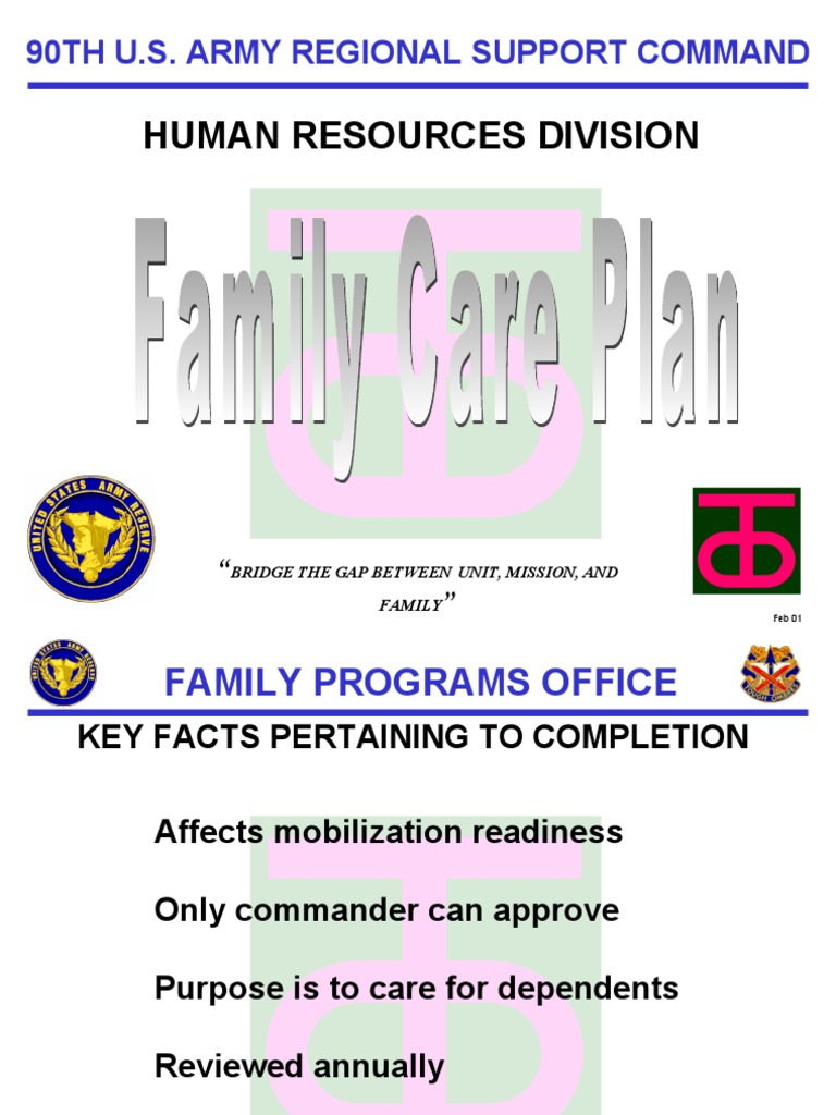 Army Family Care Plan Guidelines | PDF | United States Army Reserve ...