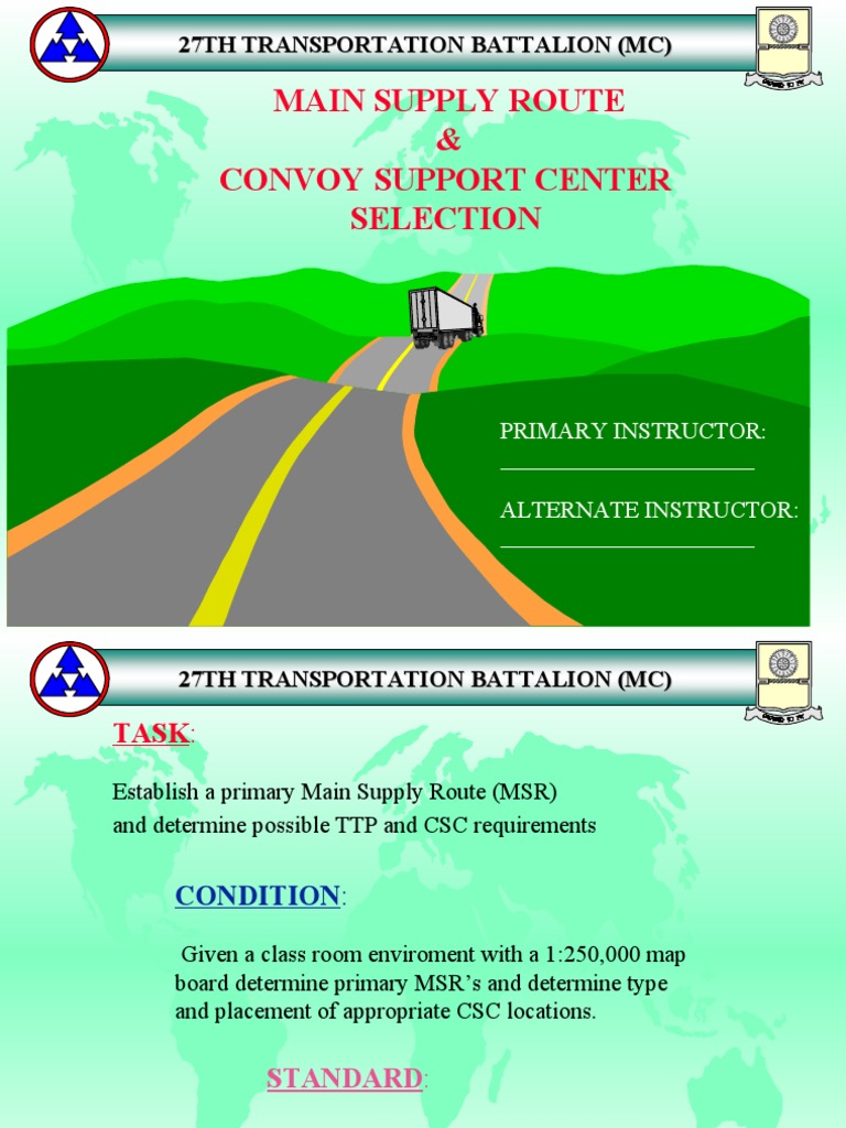 Main Supply Route and Con | PDF | Road | Map