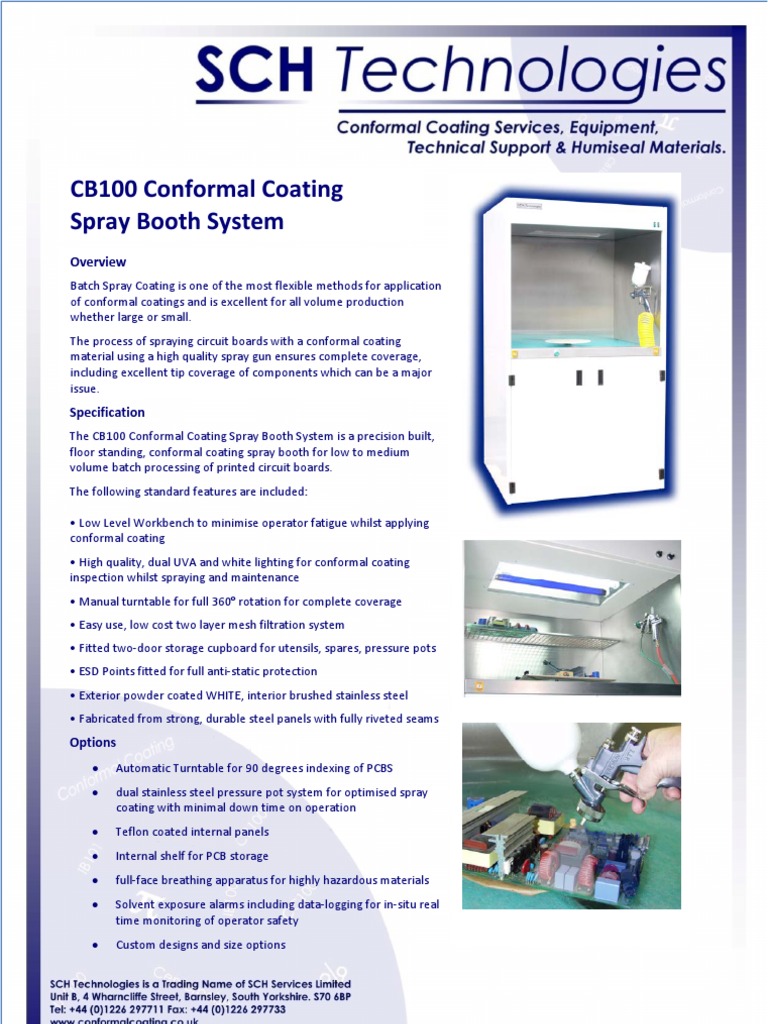 CB100 Conformal Coating Spray System Technical Brochure 160209 | PDF ...