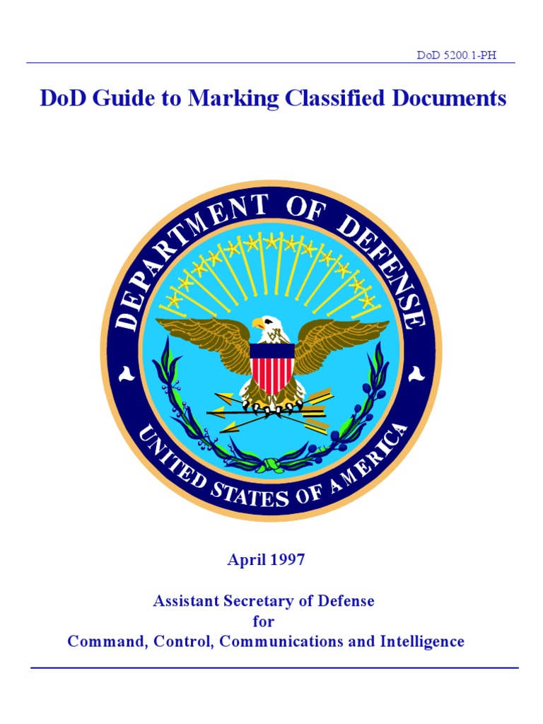 Dod Guide To Marking Classified Documents | PDF | Classified ...