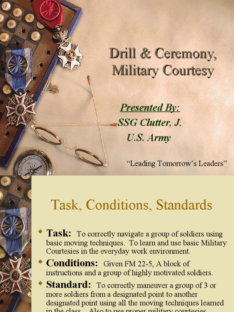 Drill & Ceremony, Military Courtesy | PDF