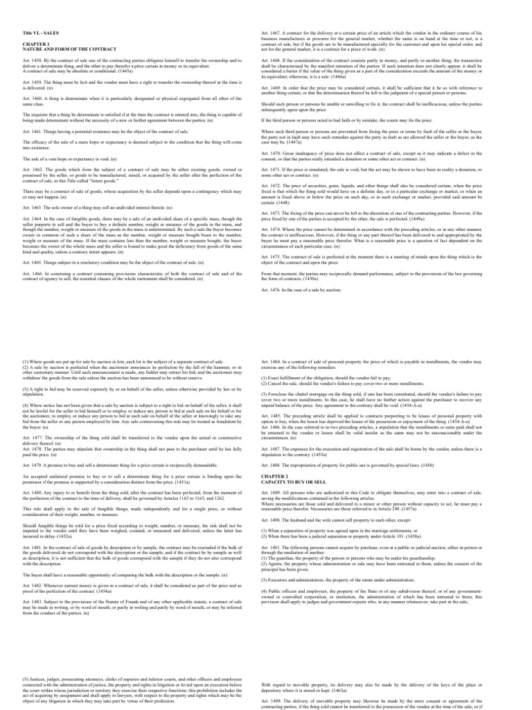 Sales Codal | PDF | Negotiable Instrument | Sales