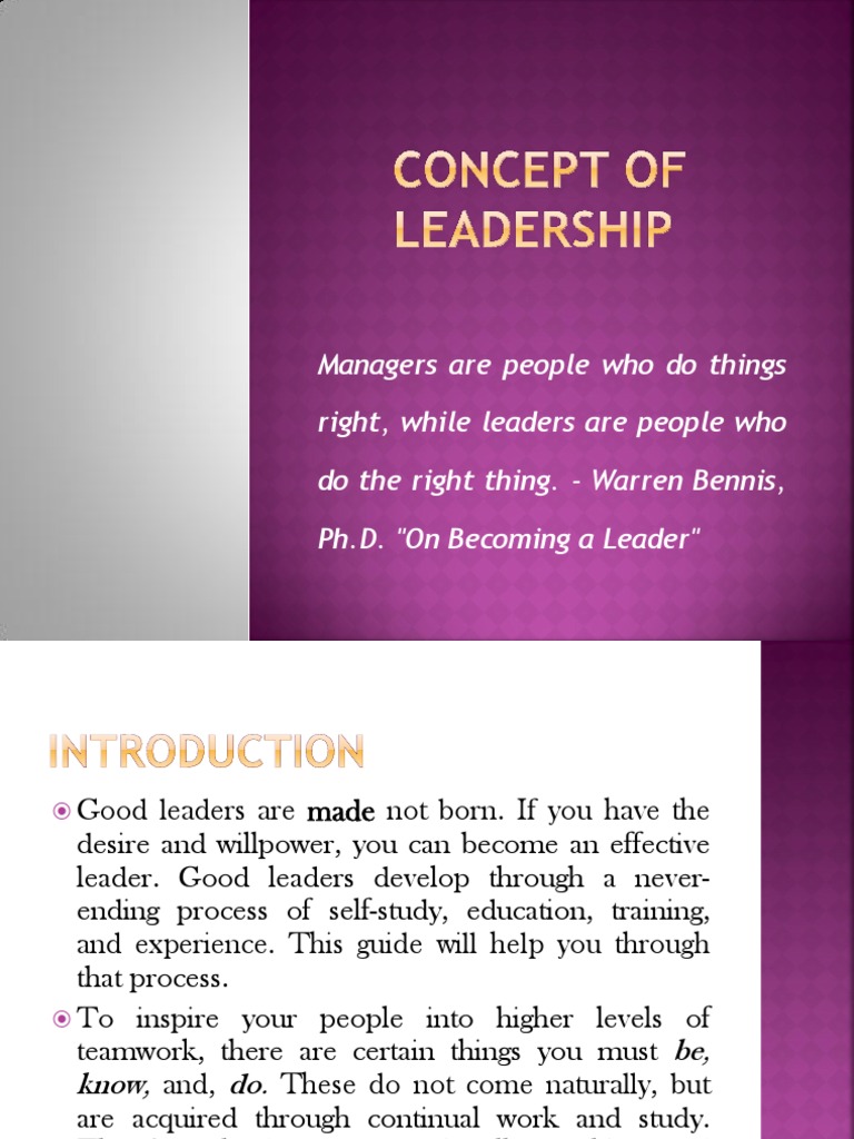 Concept of Leadership | Leadership | Leadership & Mentoring | Free 30 ...