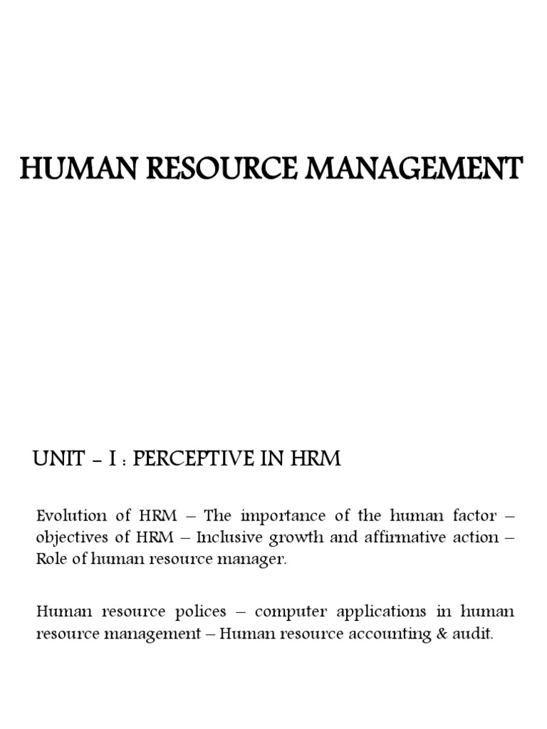 HRM | PDF