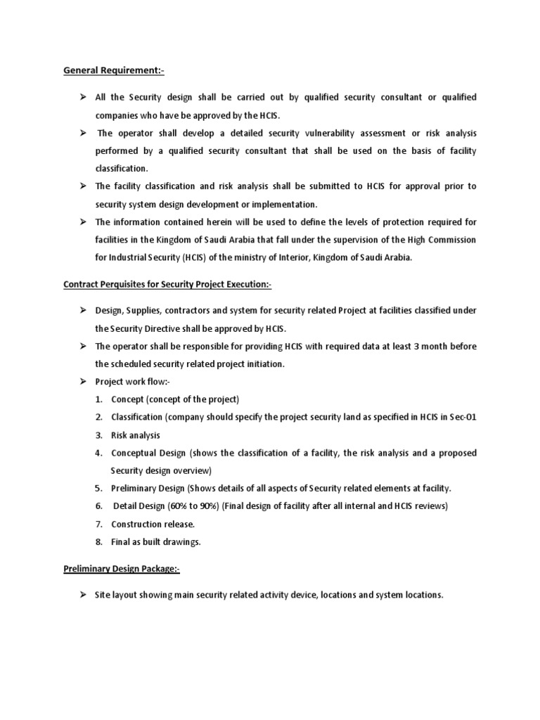 General Requirement Security Design | PDF | Security | Specification ...