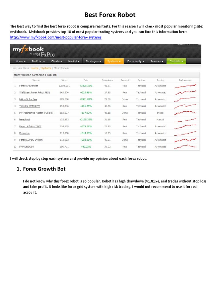 Best Forex Robot | PDF