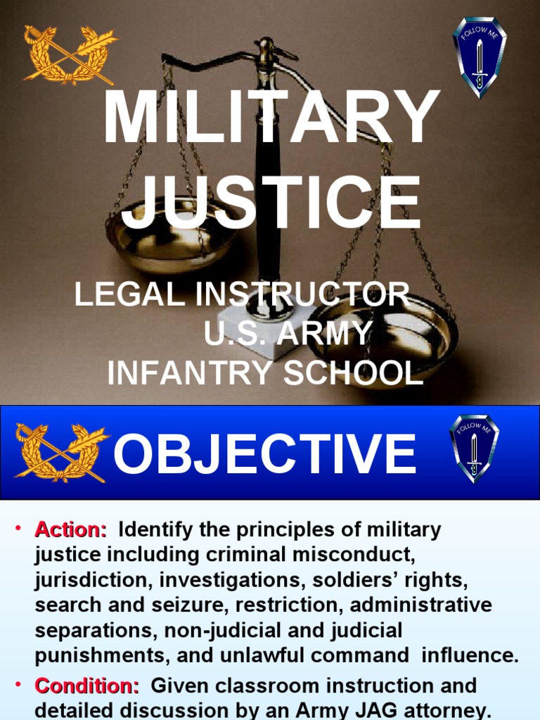 Military Justice: Legal Instructor U.S. Army Infantry School | PDF ...