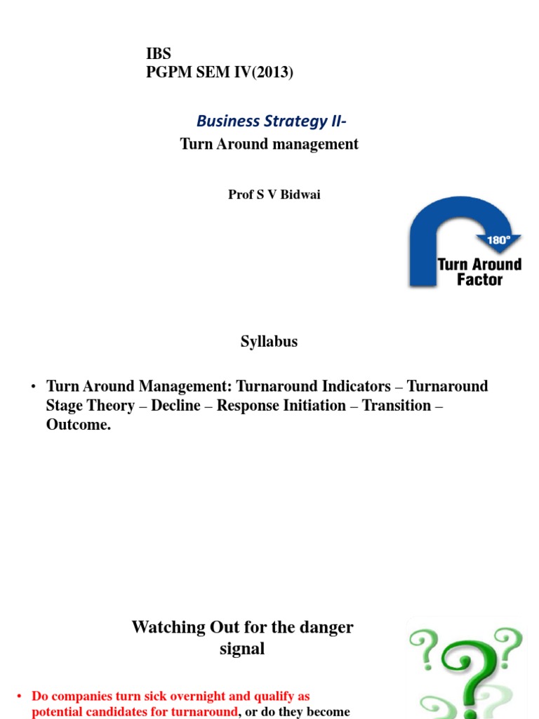 Turnaround Managemen | PDF | Strategic Management | Car