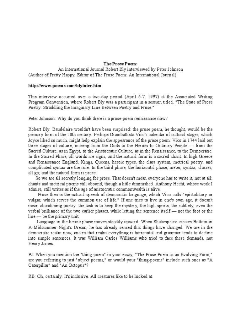 prose poems | Poetry | Symbolism (Arts)