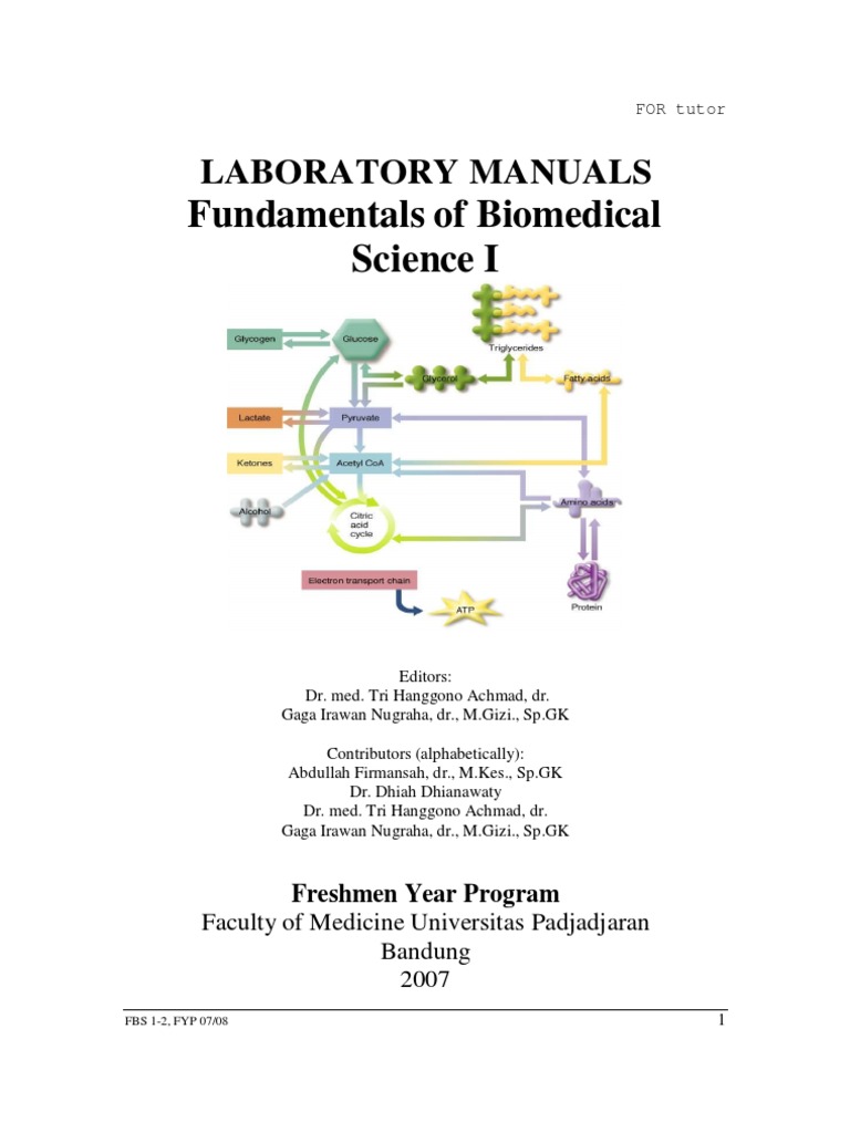 Biomedical Science Laboratory Manual | PDF | Macromolecules | Malnutrition