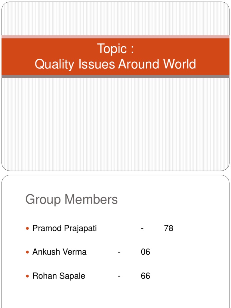 Quality Issues Around World | PDF | Coca Cola | Tire