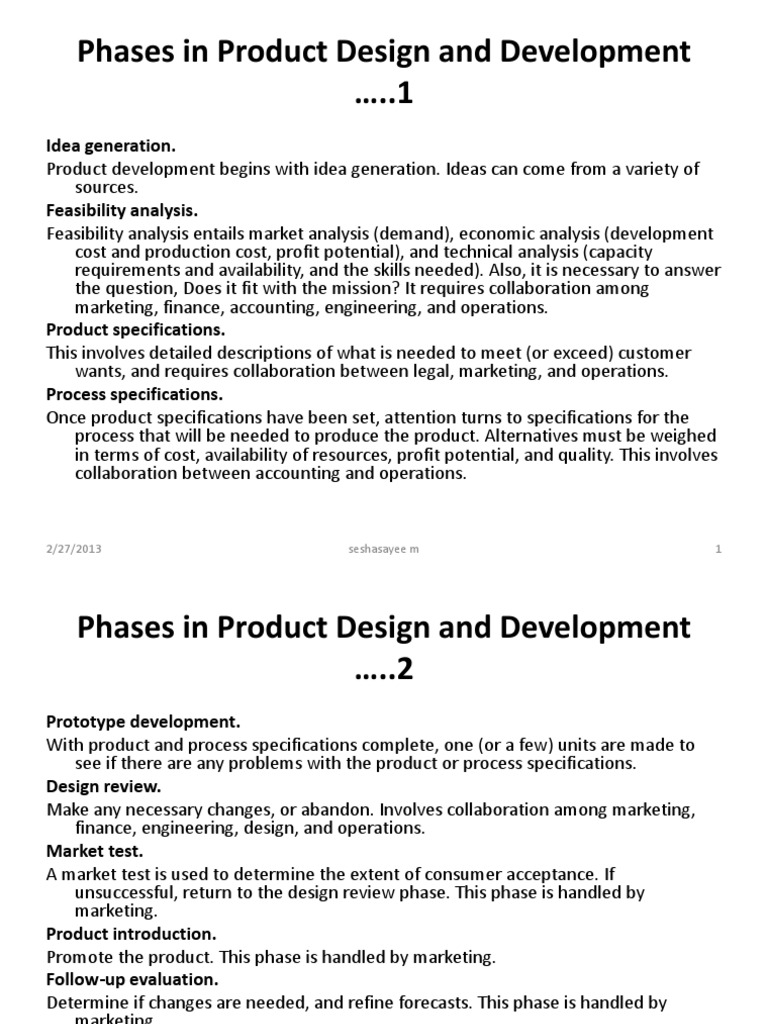 Phases in Product Design and Development | PDF | Computer Aided Design ...