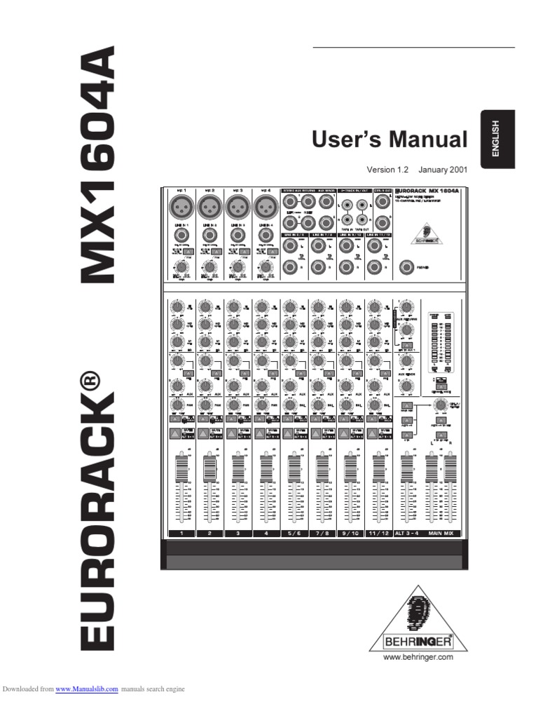 MX 1604 A | PDF | Equalization (Audio) | Drum Kit