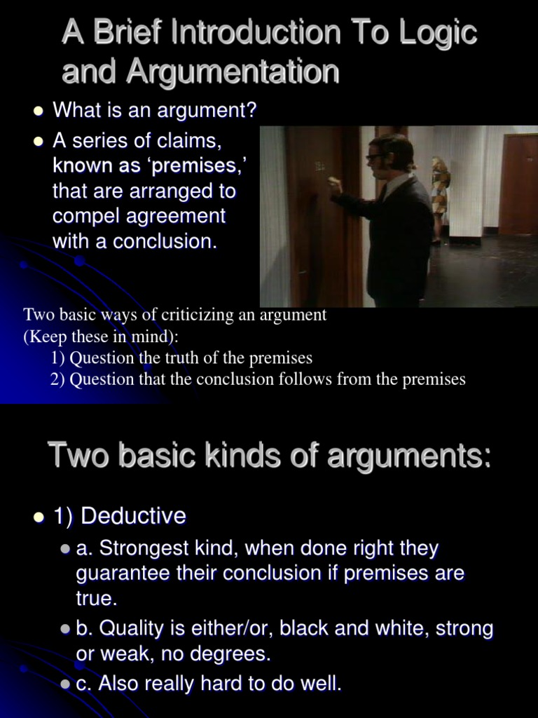 A Brief Introduction To Logic and Argumentation | PDF | Validity | Argument