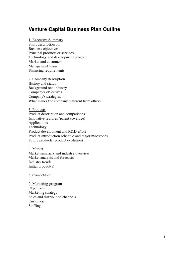 Venture Capital Plan Guide | PDF | Business | Finance & Money Management