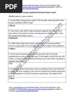 Texas Instruments Sample Aptitude Placement Paper Level1 | PDF | Facebook | Interest
