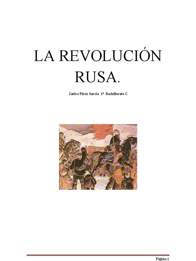 Trabajo de Carlos. La Revolución Rusa | PDF | Vladimir Lenin ...