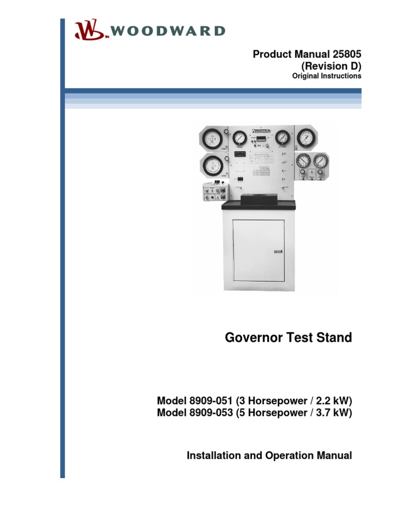Woodward Governor Test Stand PDF | PDF | Switch | Electric Motor