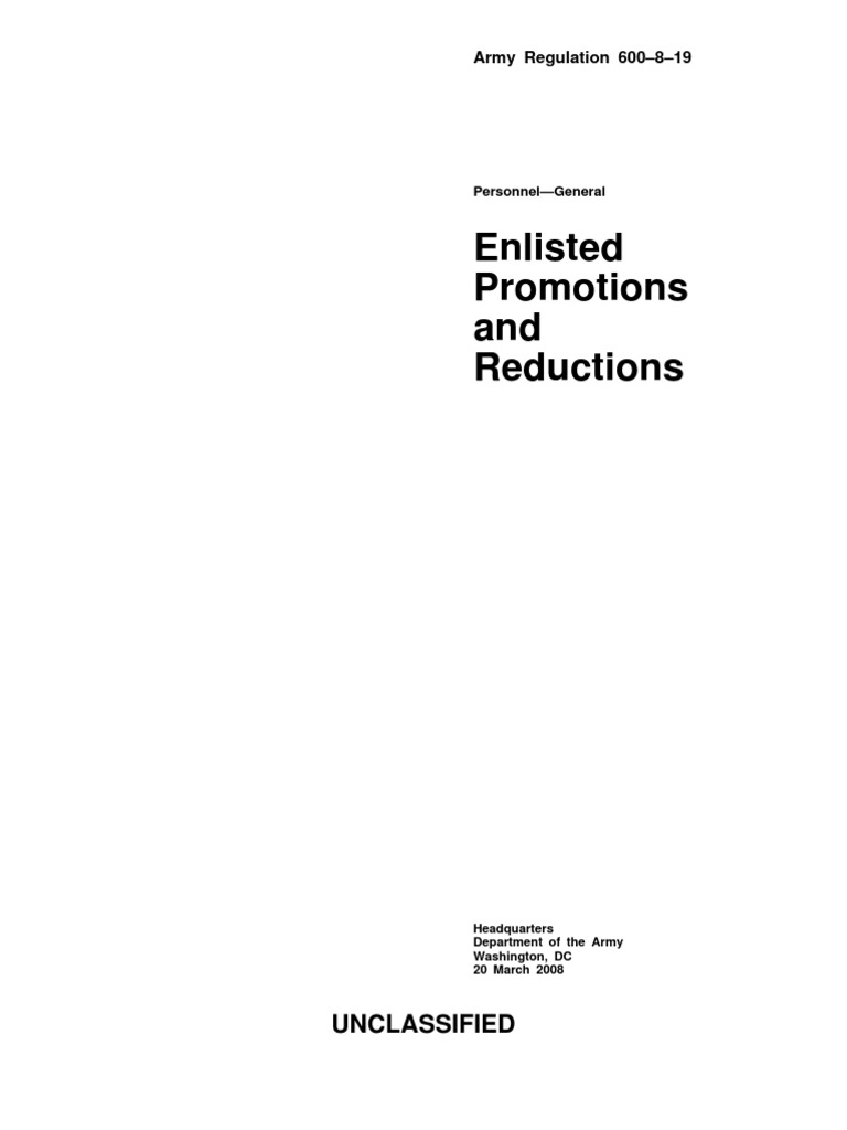 Enlisted Promotions and Reductions Guide | PDF | Sergeant | United ...