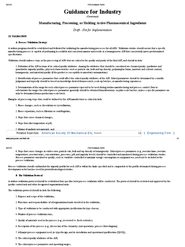 FDA Guidance Part 6 | Verification And Validation | Specification ...