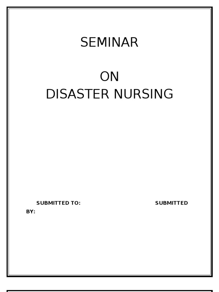 Final Seminar On Disaster. | PDF | Emergency Management | Natural Disasters
