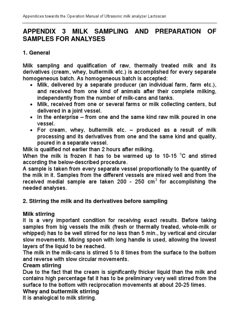Proper Milk Sampling and Sample Preparation Techniques for Accurate ...