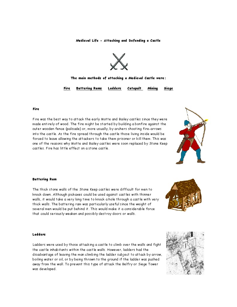 Middle Ages Attacking and Defending A Castle | PDF | Castle | Siege
