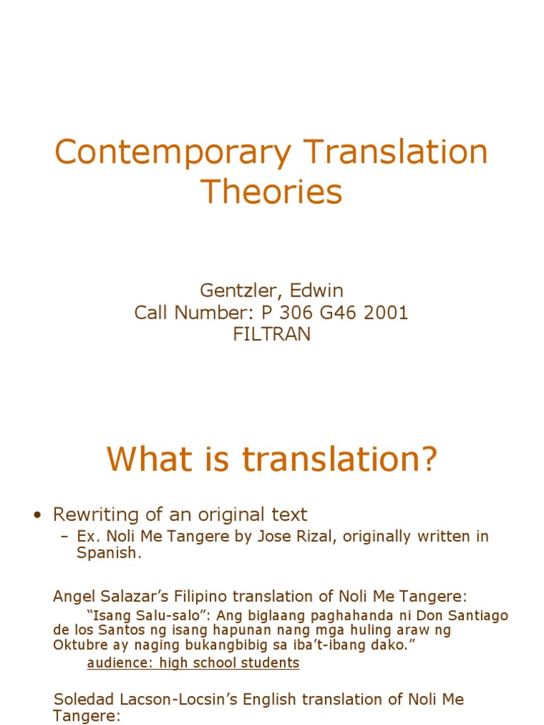 Contemporary Translation Theories | PDF | Translations | Interpretation ...