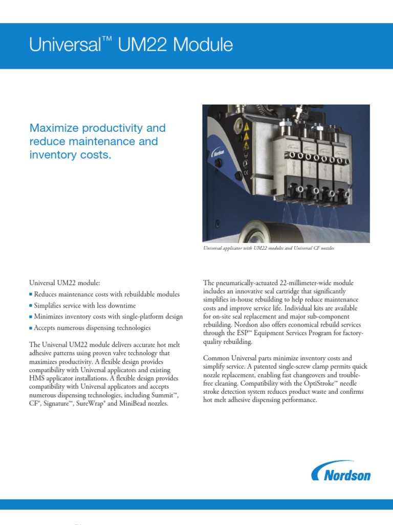 Universal UM22 Modules Data Sheet | PDF | Valve | Science