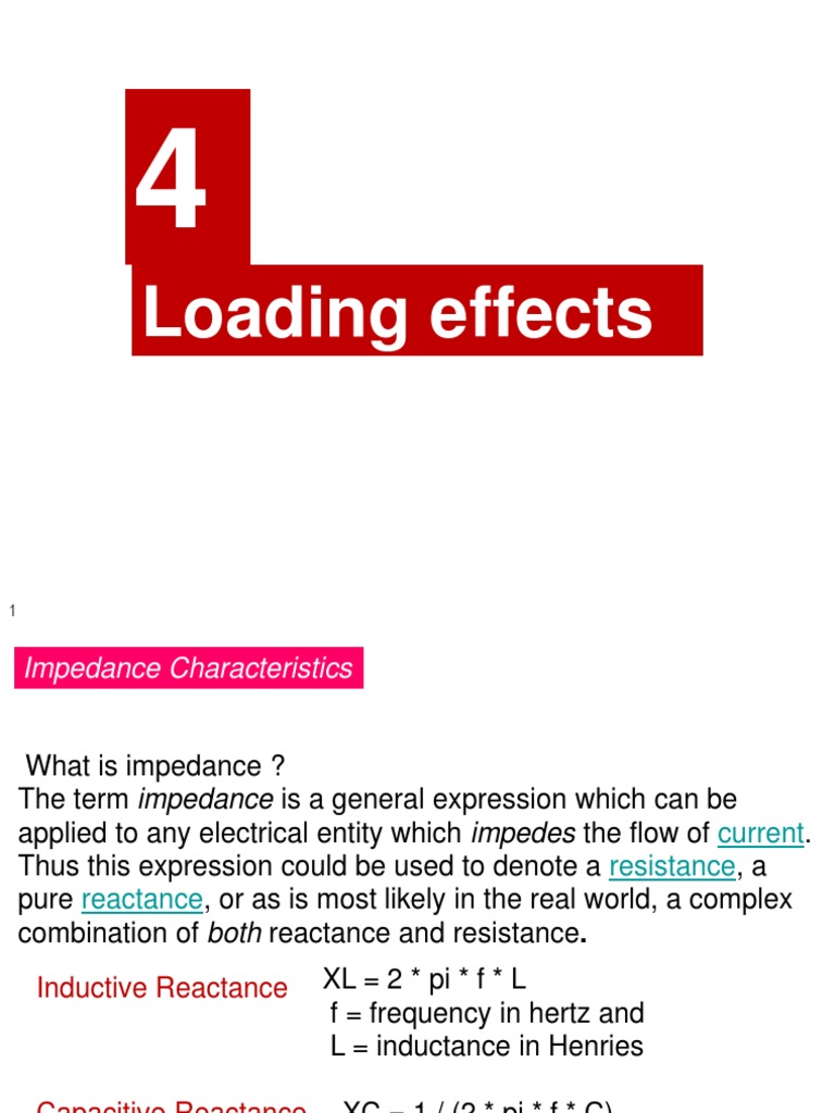 Chapter4-Loading Effects | PDF | Electrical Impedance | Amplifier