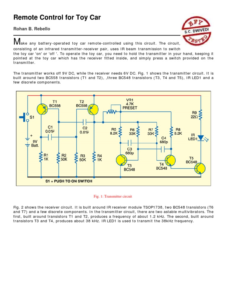 DIY Remote Control for Toy Cars | PDF | Technology & Engineering