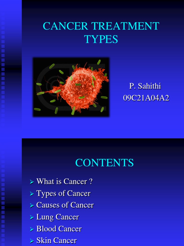 Overview of Cancer Types and Treatments | PDF | Radiation Therapy | Cancer