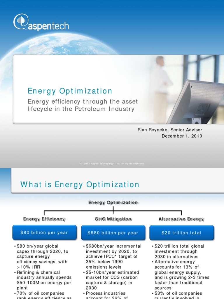 Energy Optimization | PDF | Oil Refinery | Efficient Energy Use