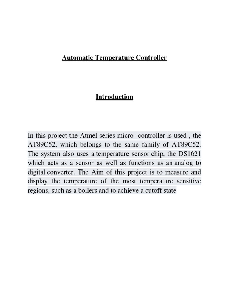 Automatic Temperature Controller | PDF | Operational Amplifier | Amplifier