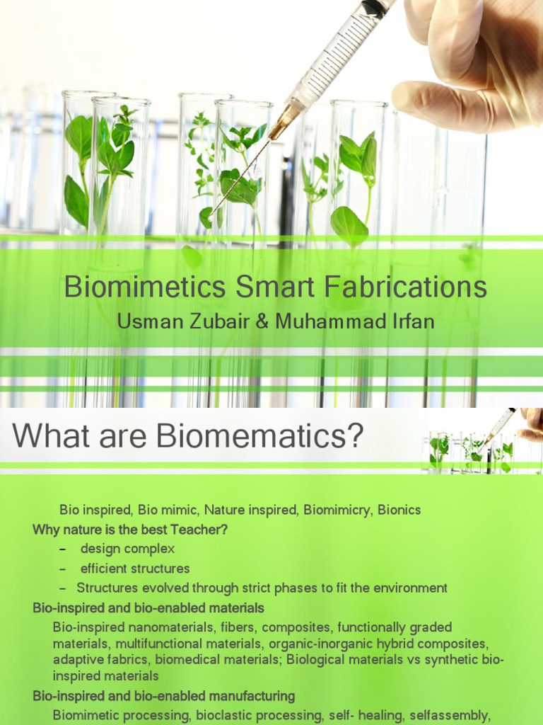 Biomimetics Smart Fabrications | PDF | Skin | Textiles