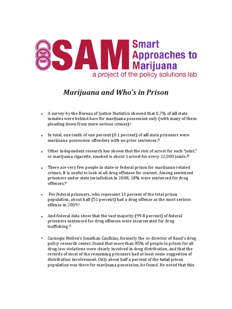 Marijuana - Marijuana and Who's in Prison | PDF | Prison | Federal ...