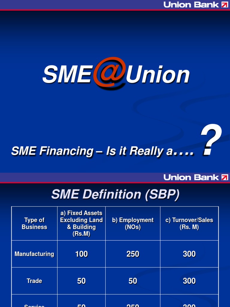 SME Union: SME Financing - Is It Really A | PDF | Small And Medium ...