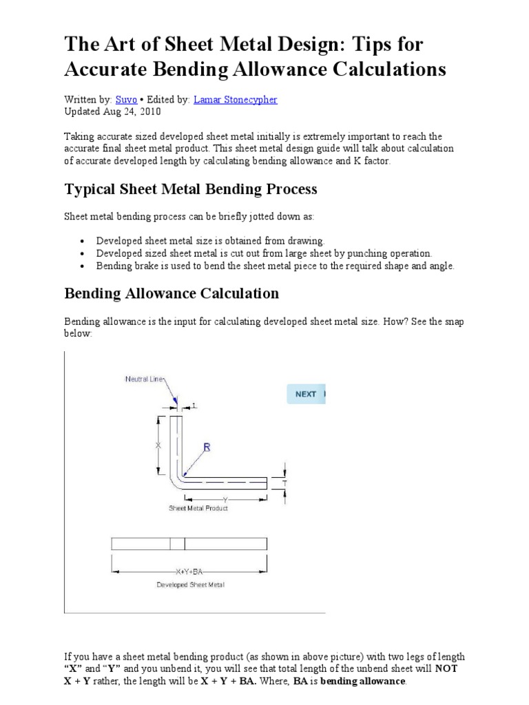 The Art of Sheet Metal Design | PDF | Sheet Metal | Teaching Mathematics