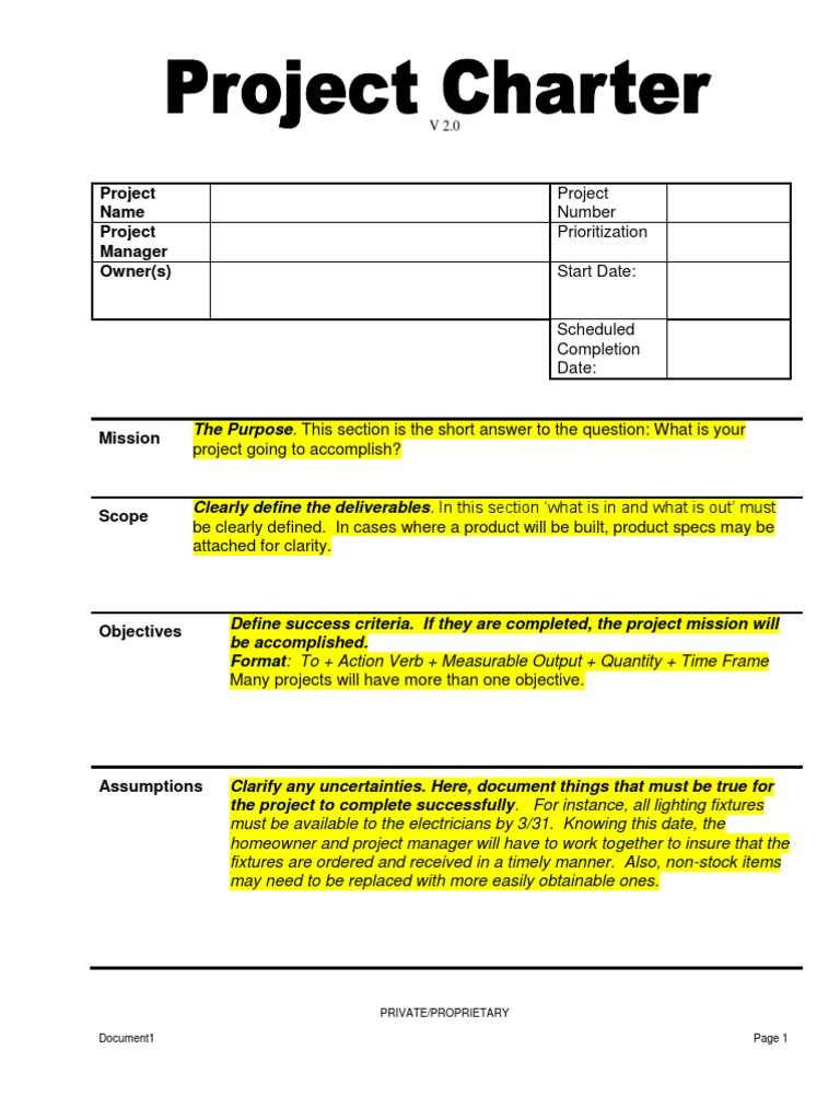 PROJ586 W2 Project Charter Template | Risk | Business