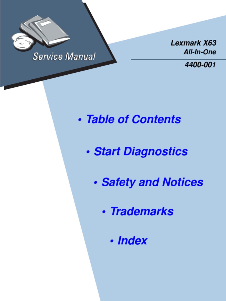 Lexmark X63 All-In-One (4400-001) | PDF | Image Scanner | Fax