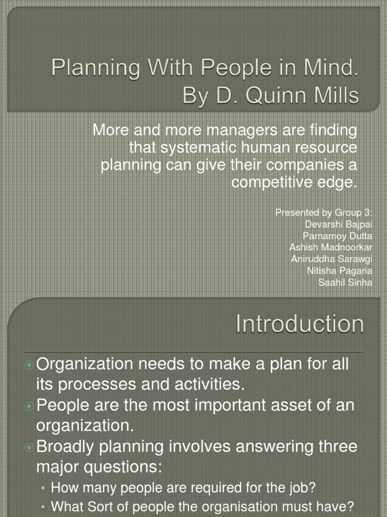 Planning With People in Mind | PDF | Succession Planning | Human ...