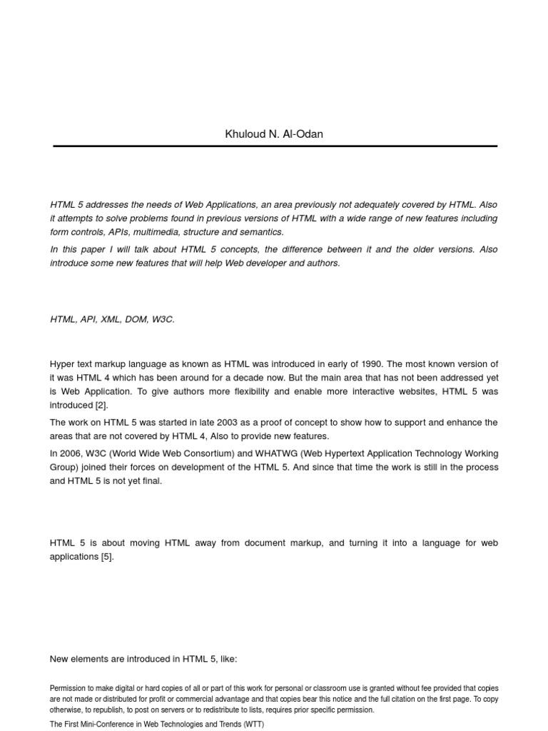Overview of HTML5 | PDF | Html5 | Html