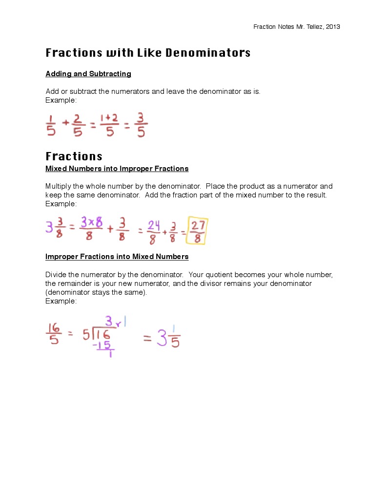 Mastering Fraction Operations Guide | PDF | Finance & Money Management ...