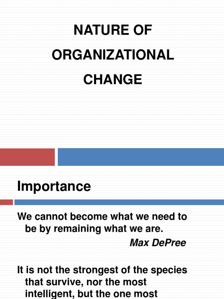 Nature of Organizational Change | PDF | Organizational Behavior ...