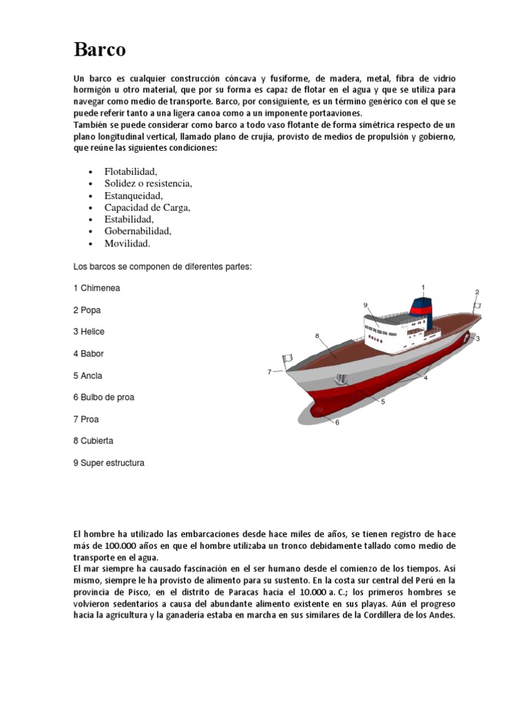 Historia y Evolución de los Barcos | PDF | Barcos | Buques