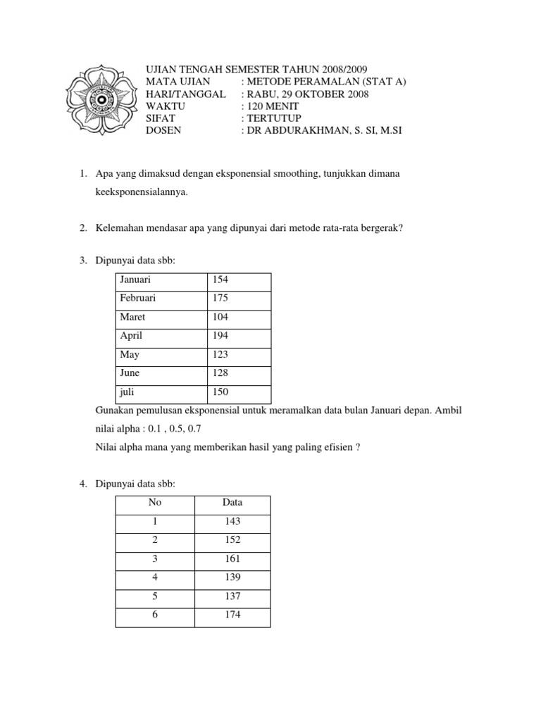 Metode Peramalan | PDF