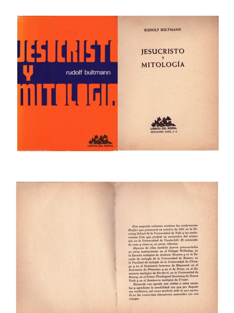 Bultmann, Rudolf - Jesucristo y La Mitologia-1 | PDF