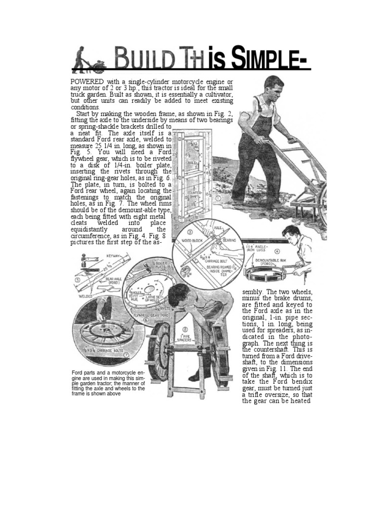 DIY Garden Tractor Build Guide | PDF