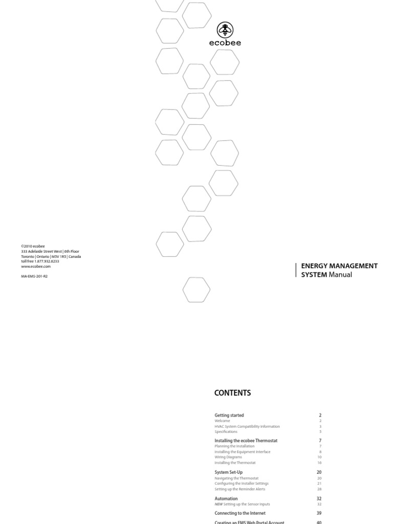 Energy Management SYSTEM Manual | PDF | Thermostat | Heat Pump