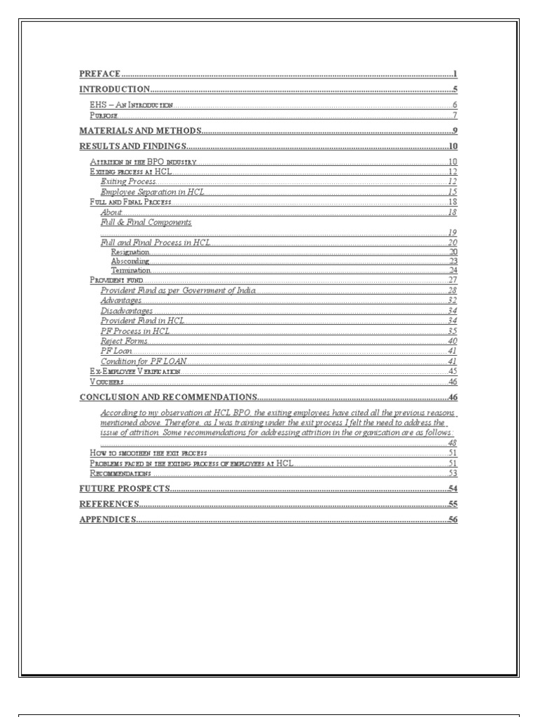 HCL Employee Exit Management Process | PDF | Business Process ...